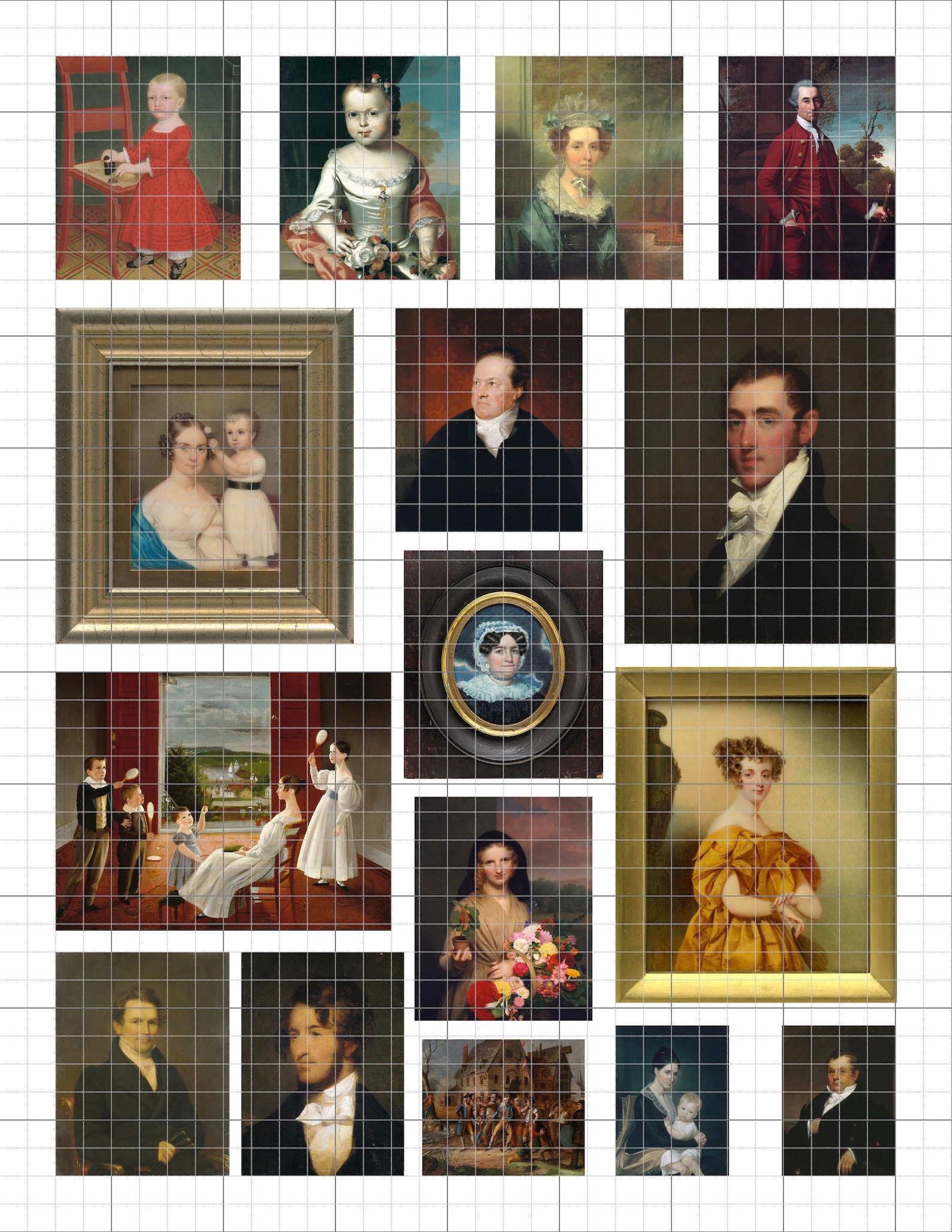 Dollhouse Miniature Paintings 39 Antique Portraits Instant | Etsy