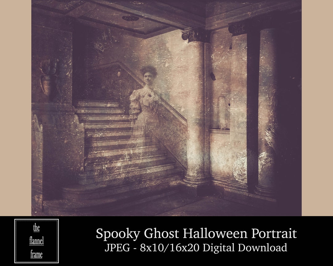 Halloween Ghost Photo - Spooky Victorian Photograph - Vintage Style ...