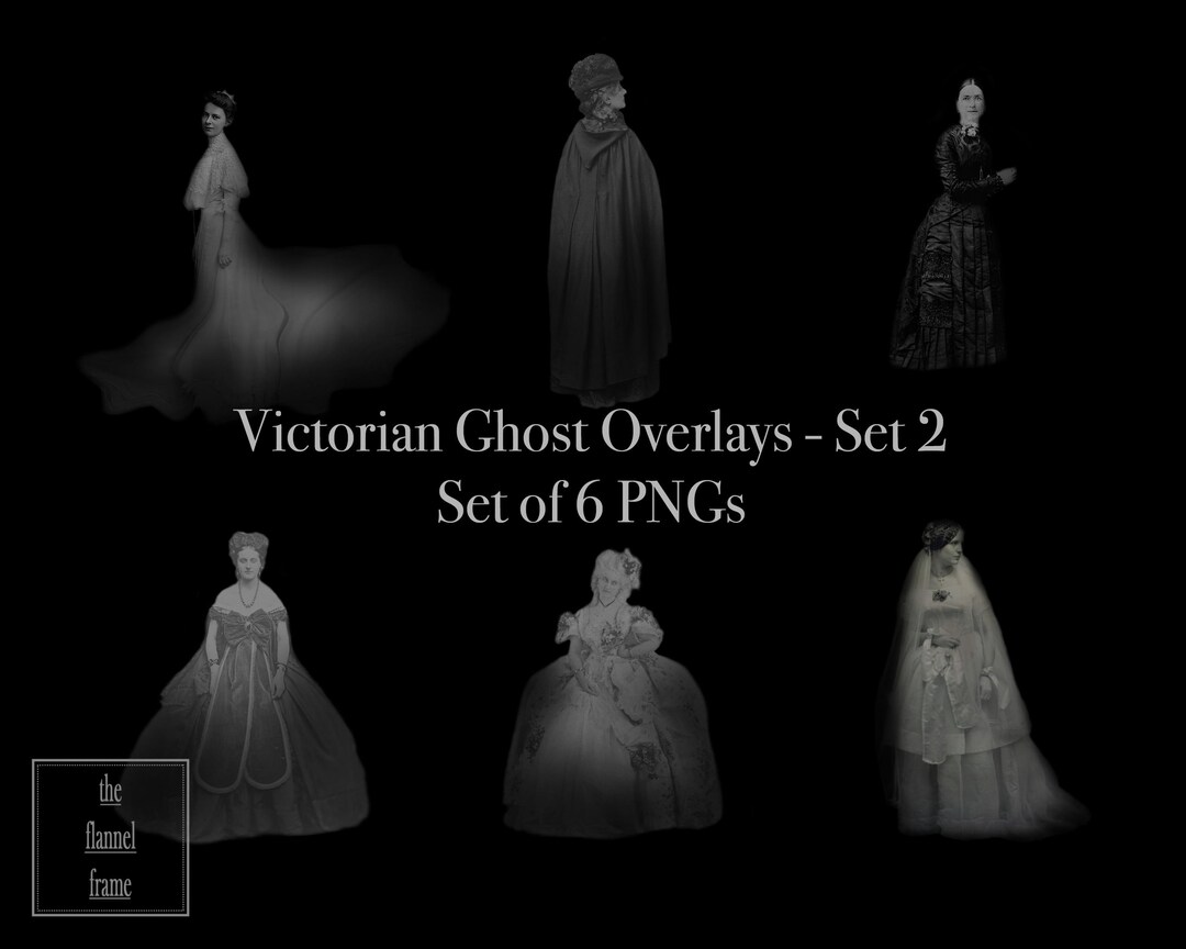 Victorian Ghost Overlays - Set of 6 Instant PNG Digital Downloads ...