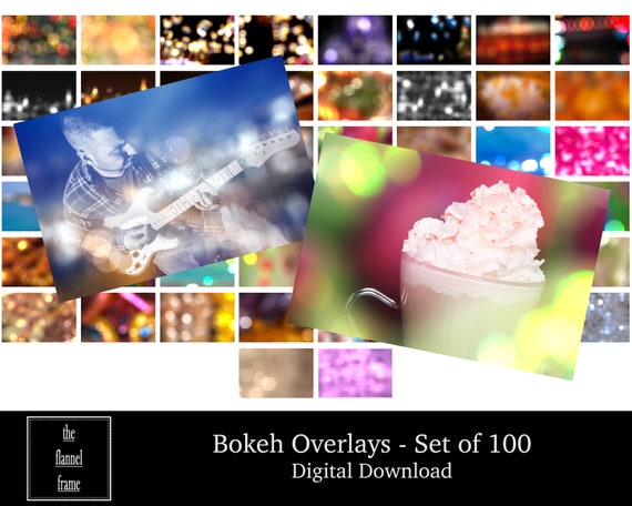 100 Bokeh Overlays Colorful Variety Package Blurred | Etsy