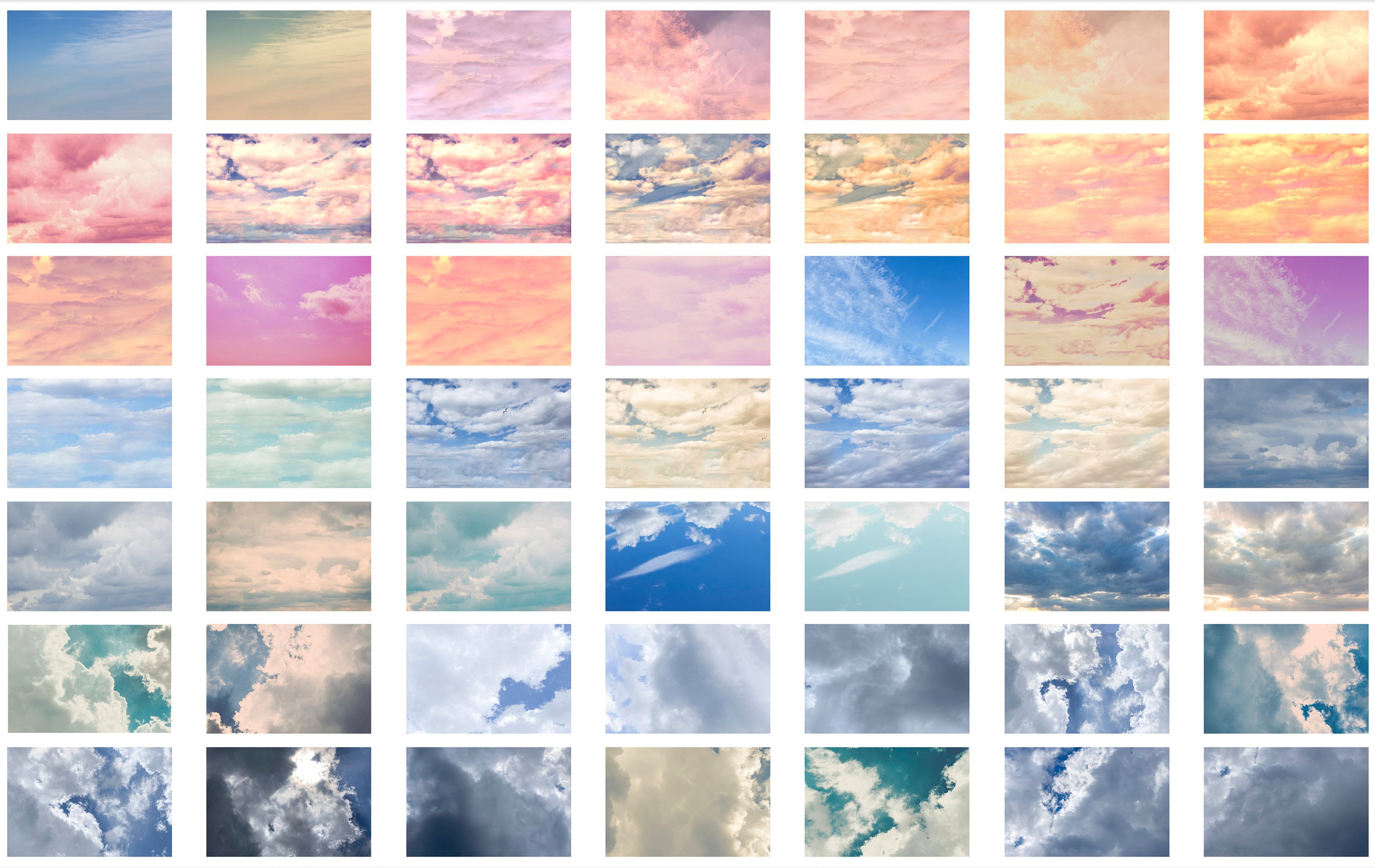 Cloud Overlays Cloudy Sky Photo Editing Set of 49 JPEG | Etsy