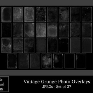 Vintage Grunge Style Photo Textures & Overlays - Set of 37 Jpegs for ...