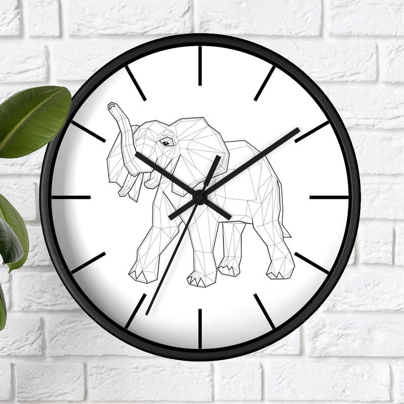 Elephant Clock - Etsy