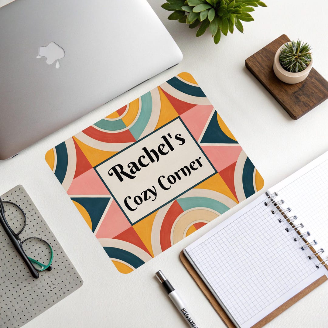 Personalized House Warming Gift, Custom Computer Mouse Pad, Mid Century ...