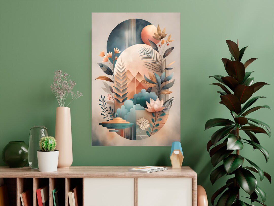 Japandi Canvas Wall Art, Japanese Style Wall Art Prints, Modern Living ...