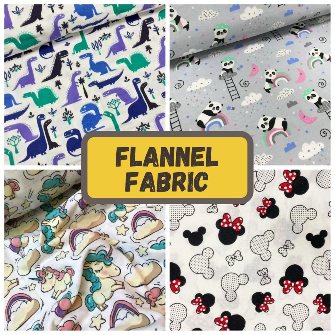 Baby flannel fabric by the yard Gray flannel cotton fabric | Etsy