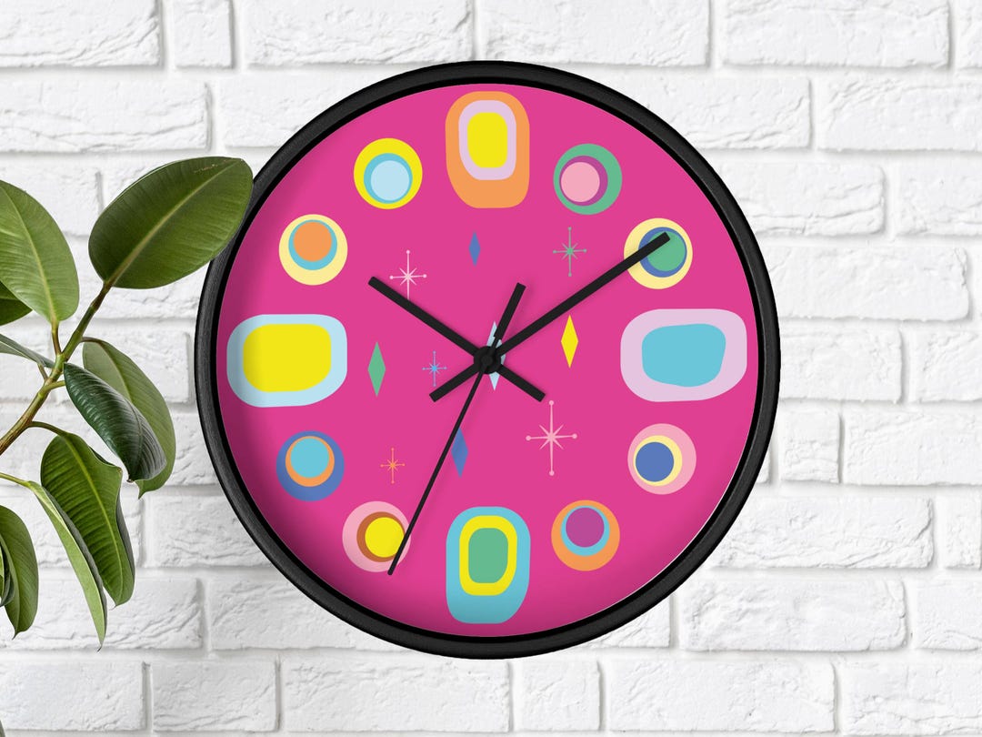 Preppy Room Decor Aesthetic, Modern Abstract Wall Clock, Unique Teen ...