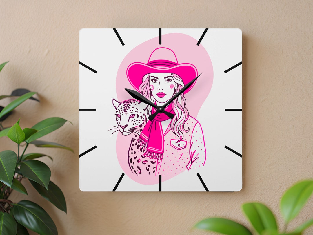 Preppy Room Decor Aesthetic, Modern Girly Wall Clock, Unique Teen Girl ...