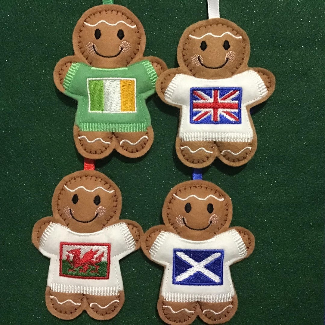 National Flag Stuffed Gingerbread Men, England , Scotland, Wales ...