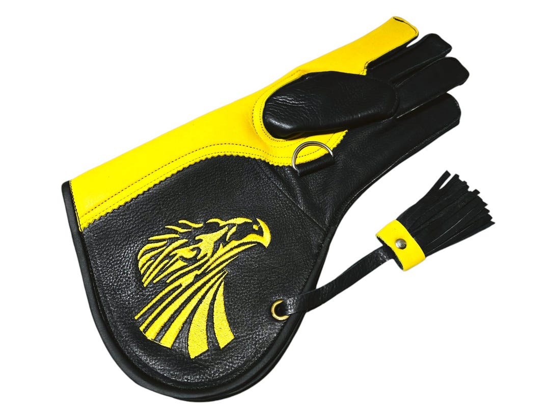 Handmade Cowhide Leather Falconry Glove With Falcon Embroidery - Etsy