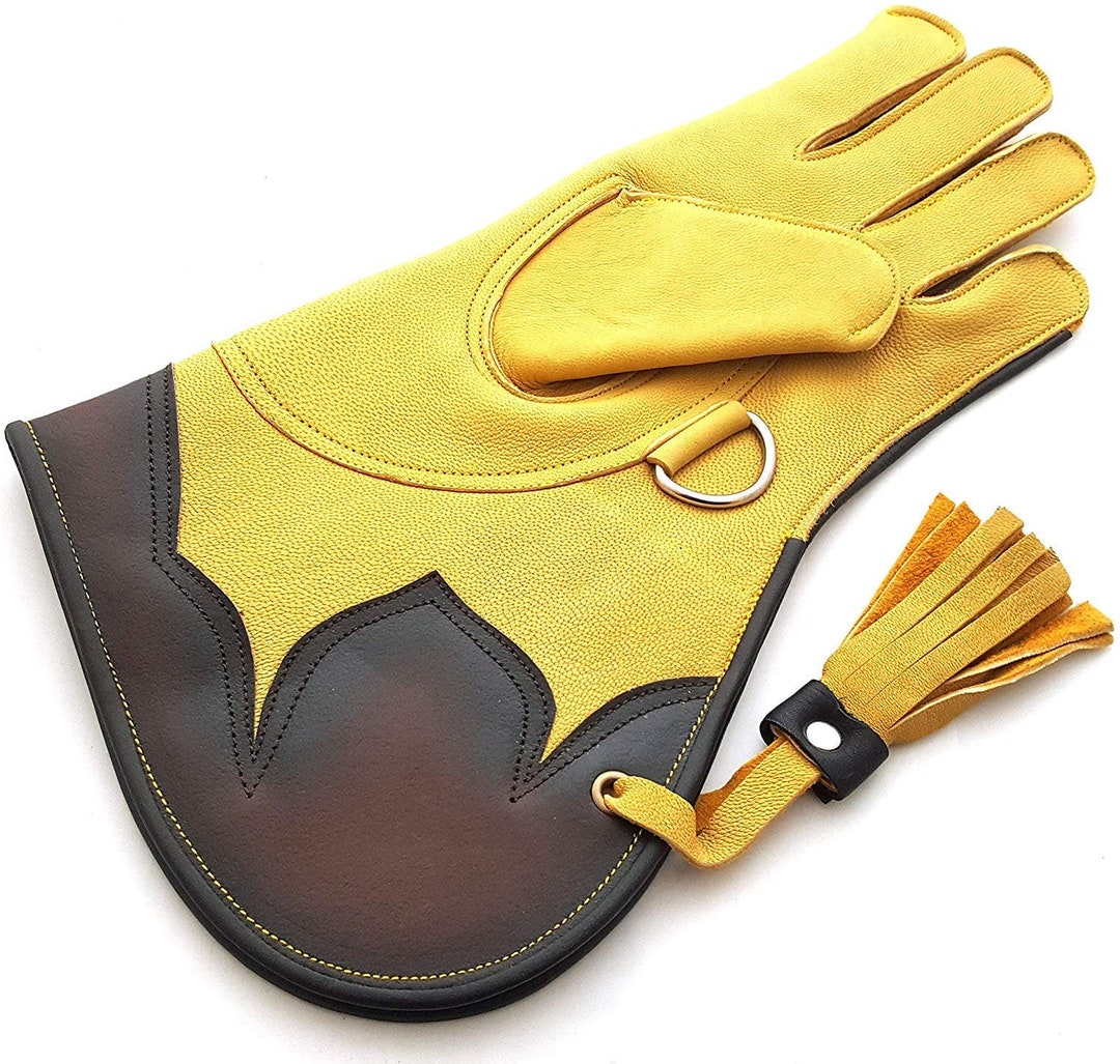 Deer Skin Falconry Glove Bird Handling Gloves Pet Gloves Bird of Prey ...