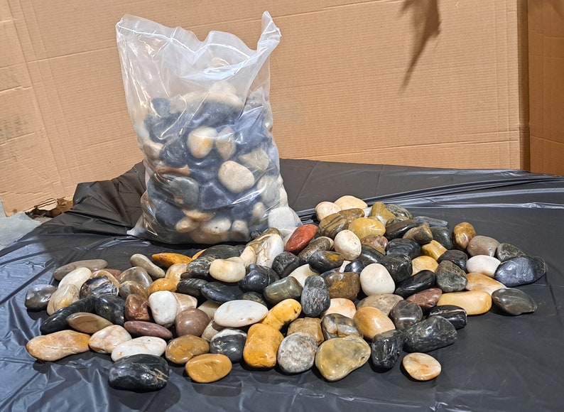 Polished River Rocks 40lbs Bags (large) - Etsy