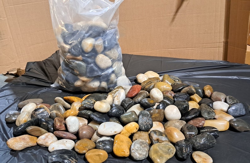 Polished River Rocks 40lbs Bags (large) - Etsy