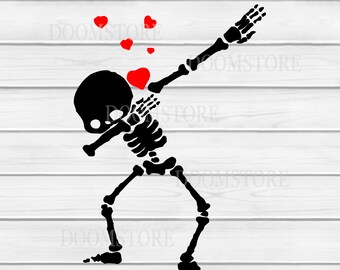 Dabbing skeleton svg | Etsy