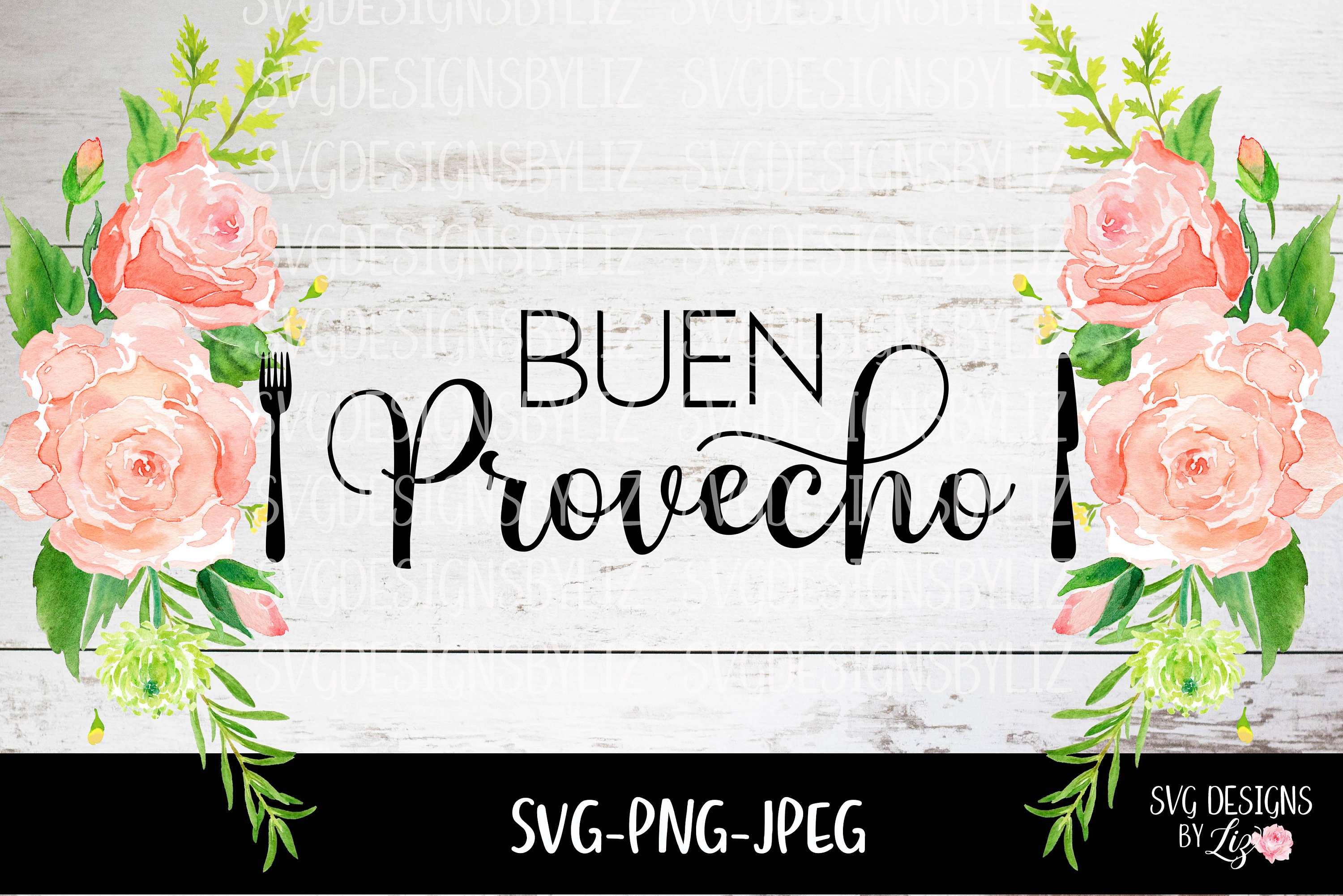 Spanish Kitchen SVG Quote Buen Provecho Svg Spanish Kitchen | Etsy