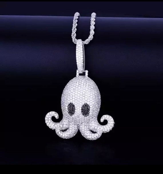 Octopus Iced Out Pendant | Etsy