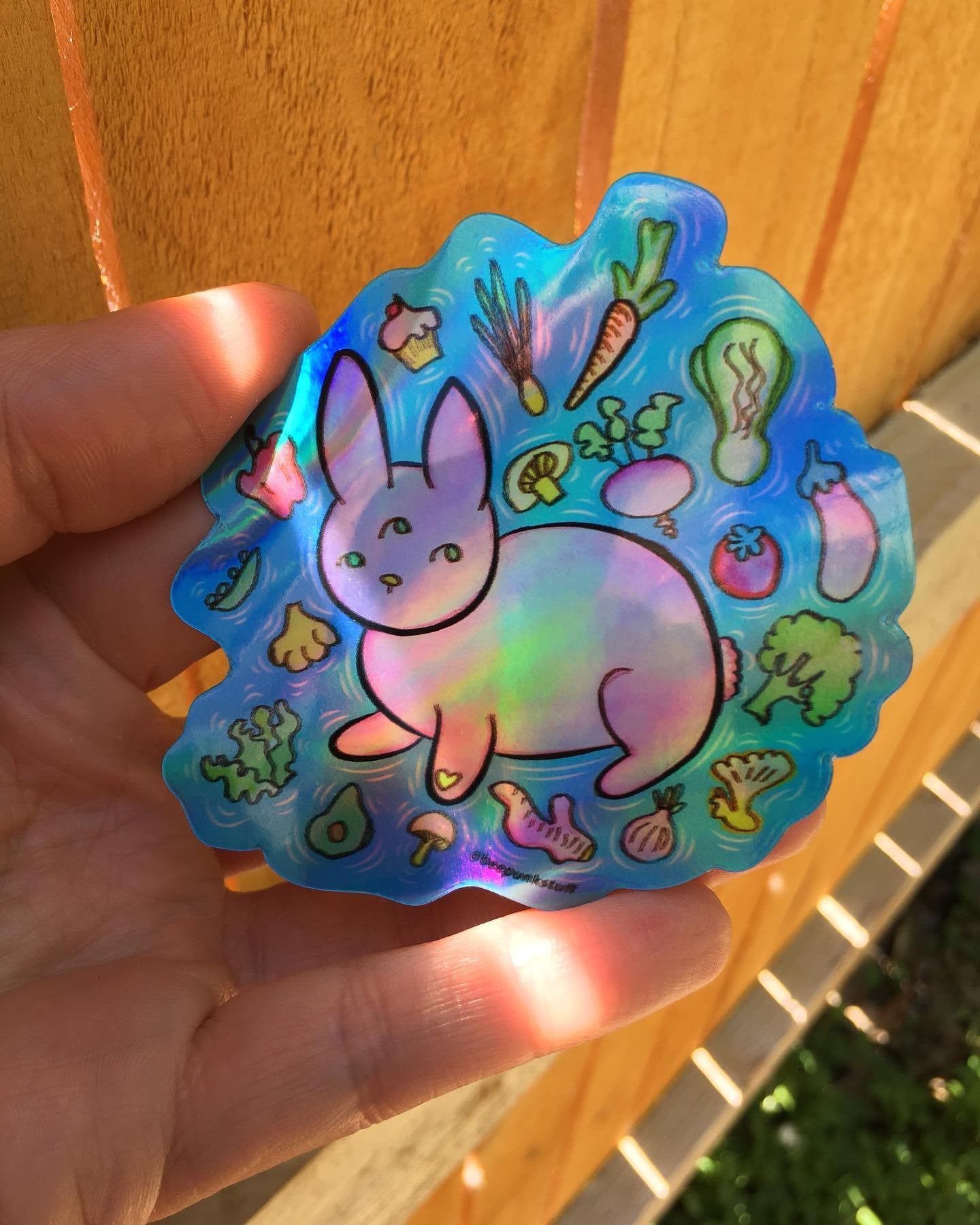 Holographic Rabbit Sticker - Etsy
