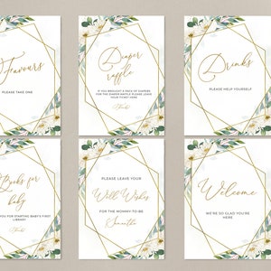 EDITABLE Baby Shower Sign Bundle Baby Shower Signs Editable - Etsy