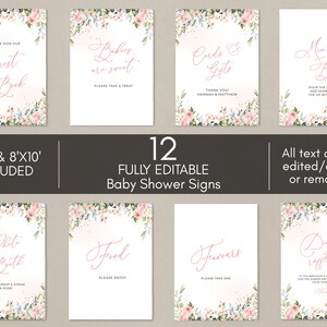 EDITABLE Baby Shower Sign Bundle Baby Shower Signs Editable - Etsy