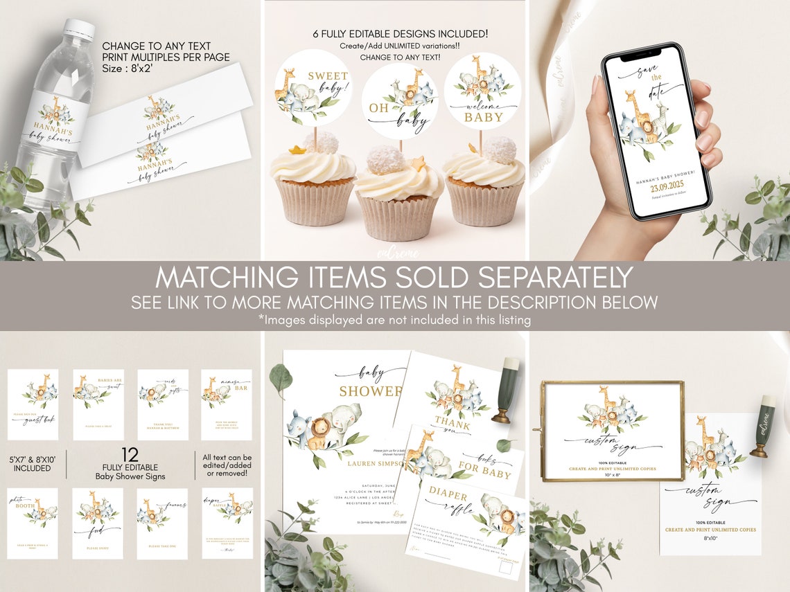 Editable Baby Shower Games Games Bundle Downloadable Games - Etsy