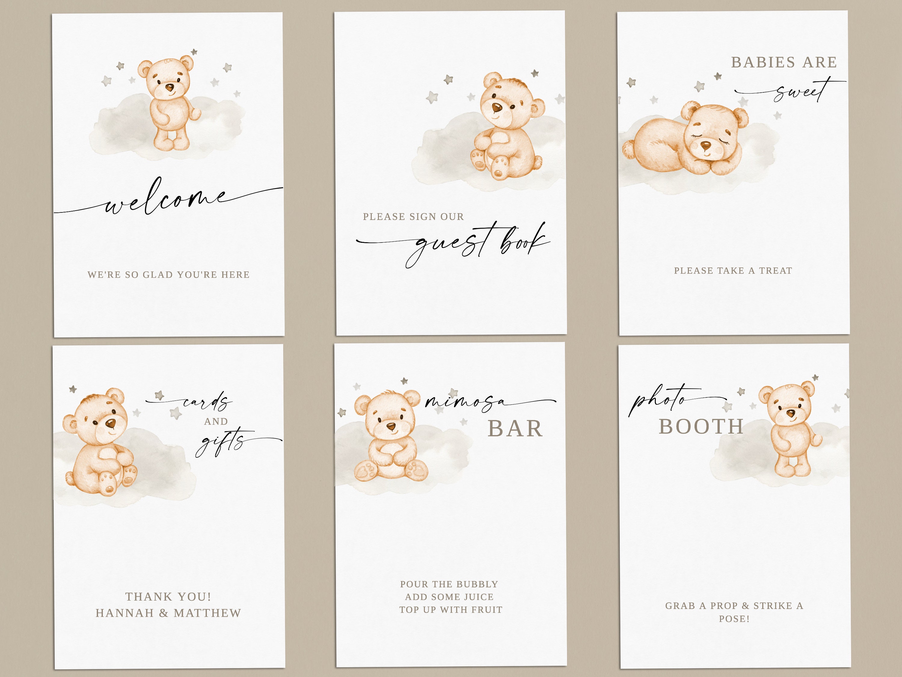 EDITABLE Baby Shower Sign Bundle Baby Shower Signs Editable | Etsy