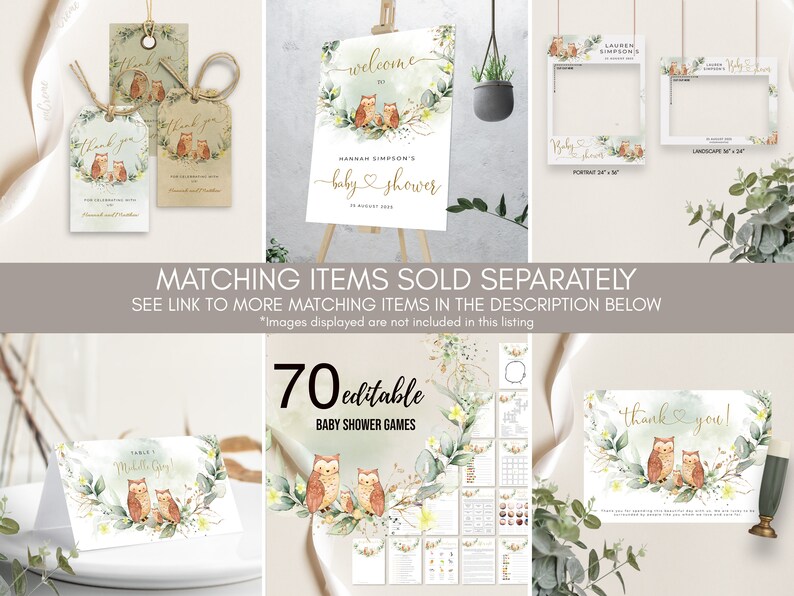 Editable Owls Themed Baby Shower Bottle Label Water Shower - Etsy