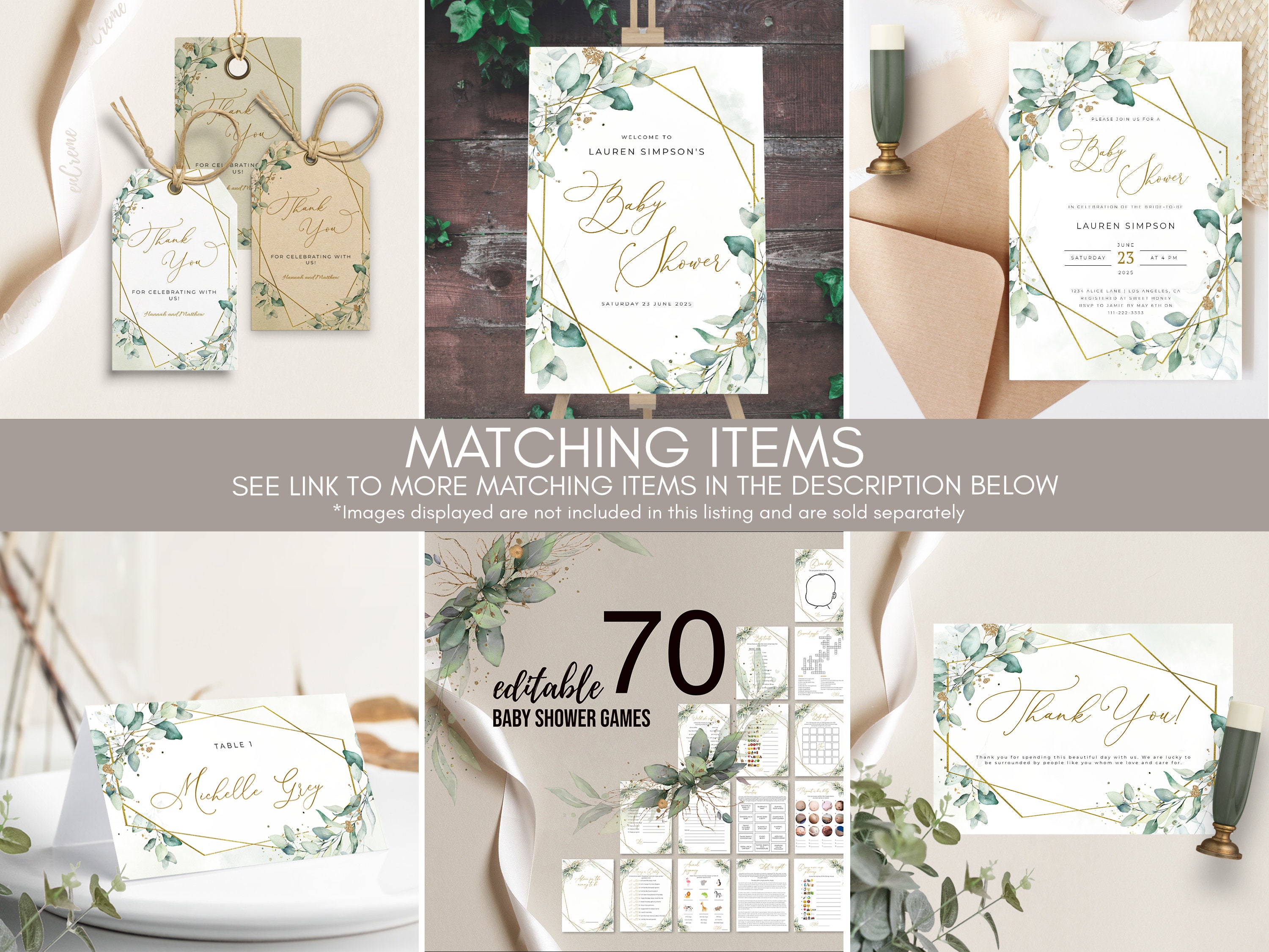 Editable Printable Table Name Card Baby Shower Place Cards - Etsy Canada