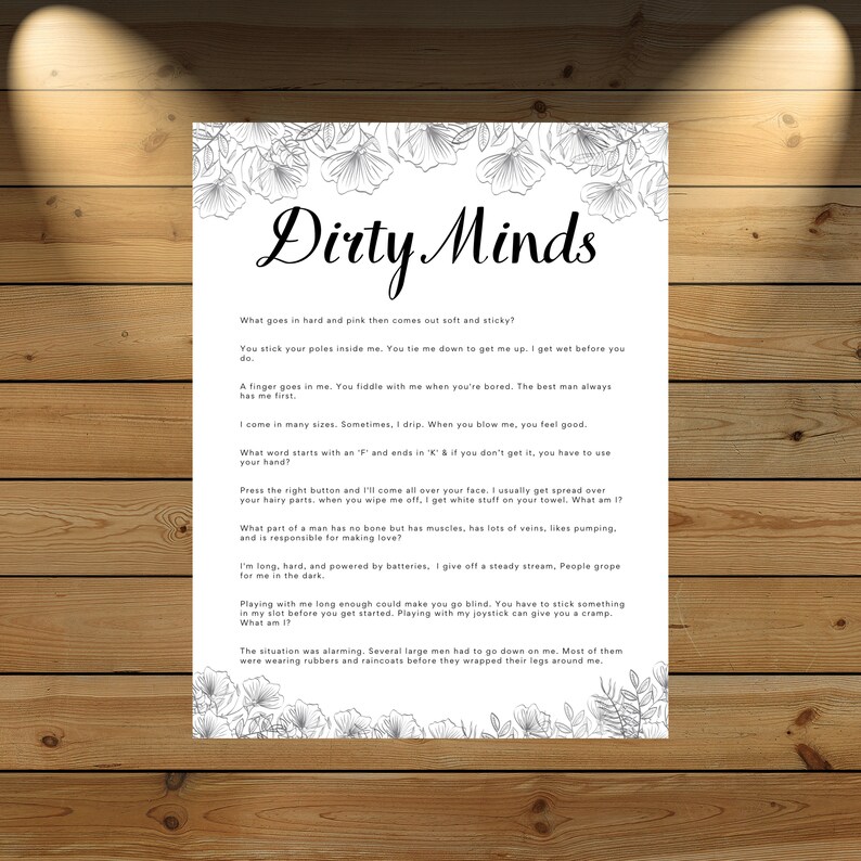 Dirty Minds Game For Ladies Night Bachelorette Party Hen Party Girls Dirty Minds Game For Ladies Night Bachelorette Party Hen Party Girls