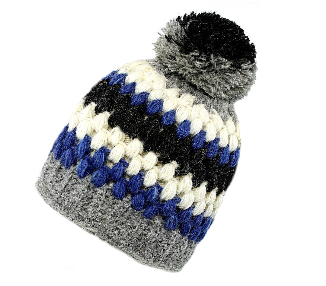 DX Women's/ Men's - Sheep Wool Cap, Genuine Wool, Real Wool , Sheepskin ...