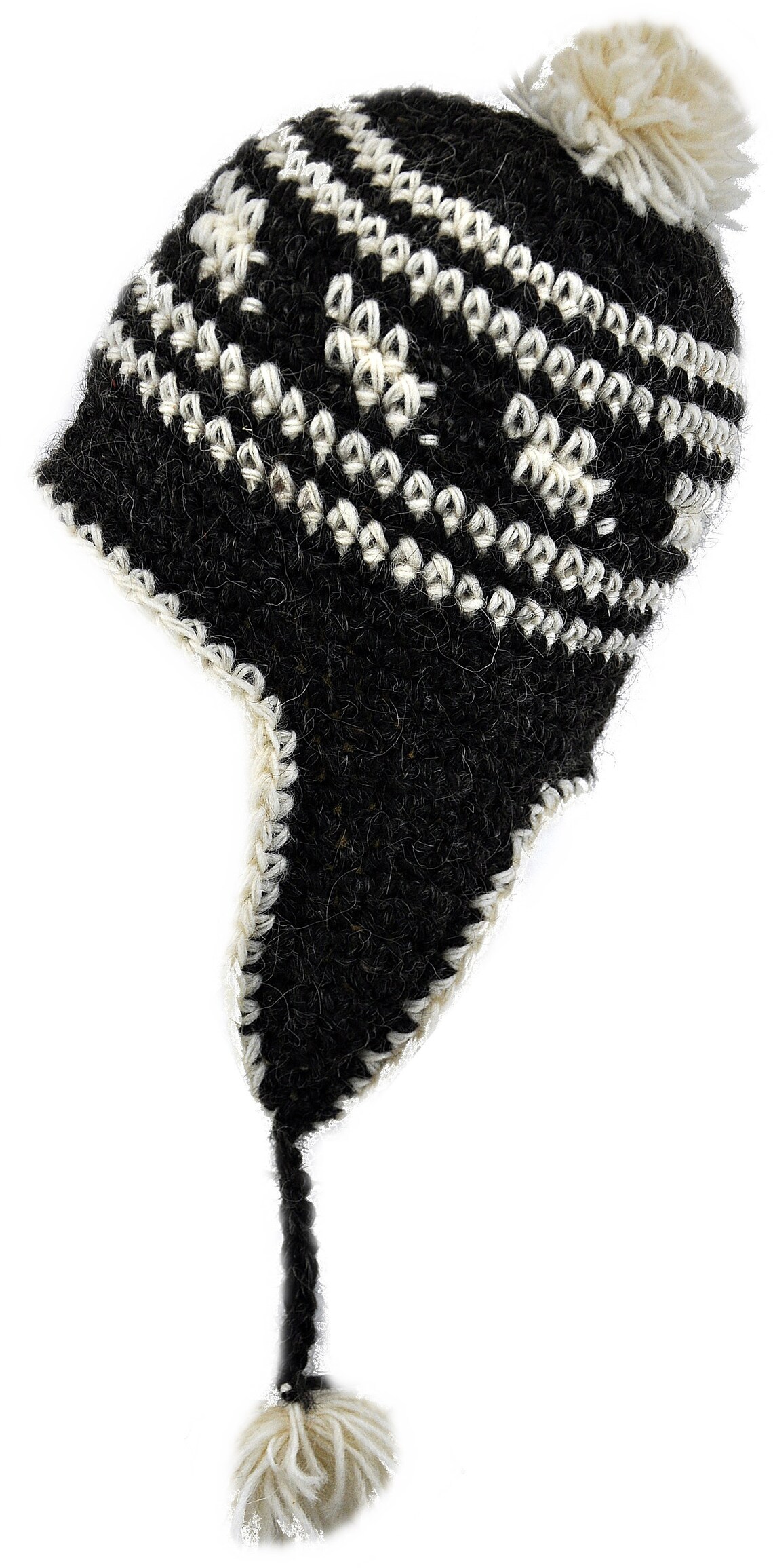 DX Women's/ Men's - Sheep Wool Earflaps Hat , Cap, Genuine Wool, Real ...