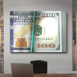 Money Stack II - Canvas Wall Art, Wall Prints, Framed Wall Art, Canvas ...
