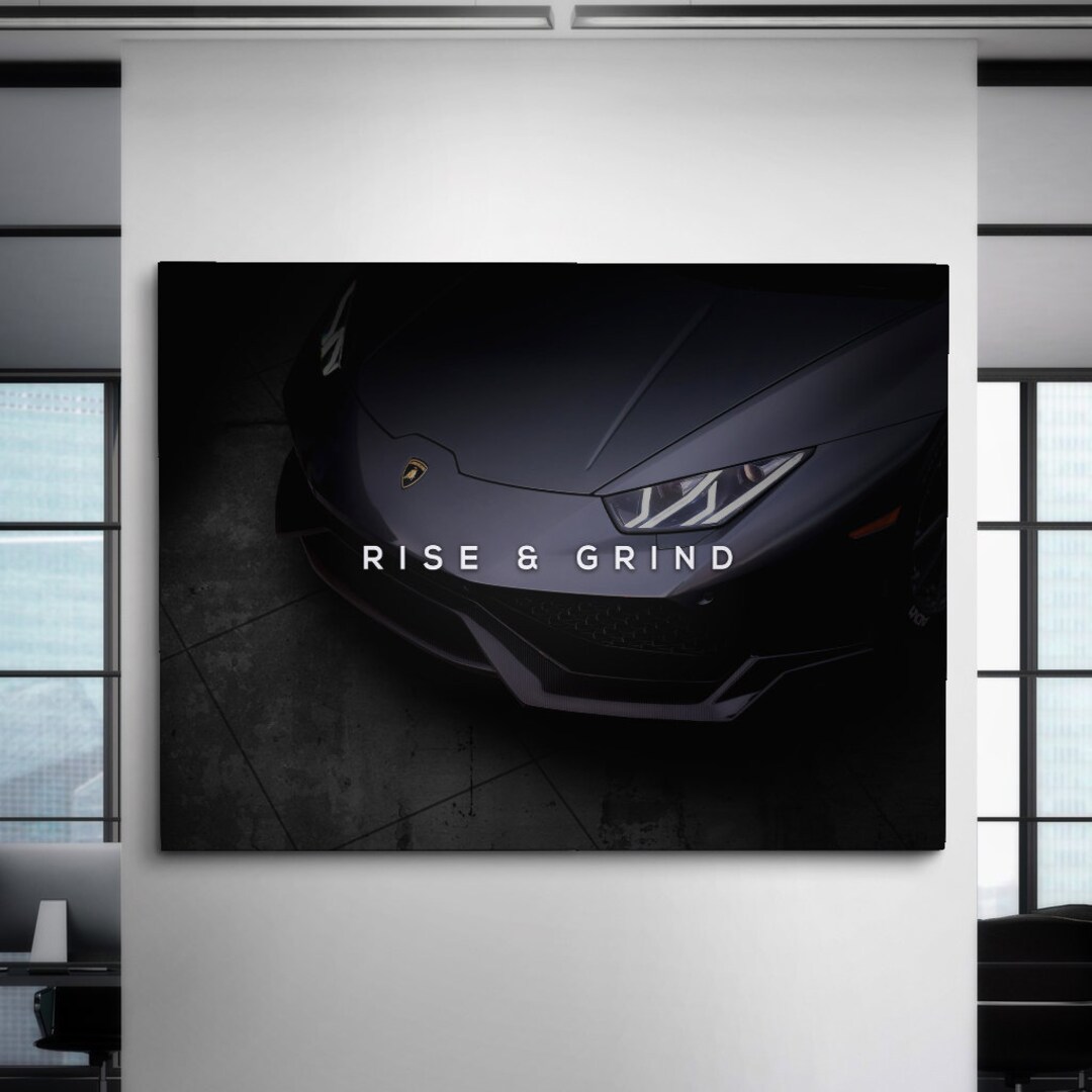 Lamborghini Rise and Grind X - Canvas Art, Printable Wall Art, Large ...