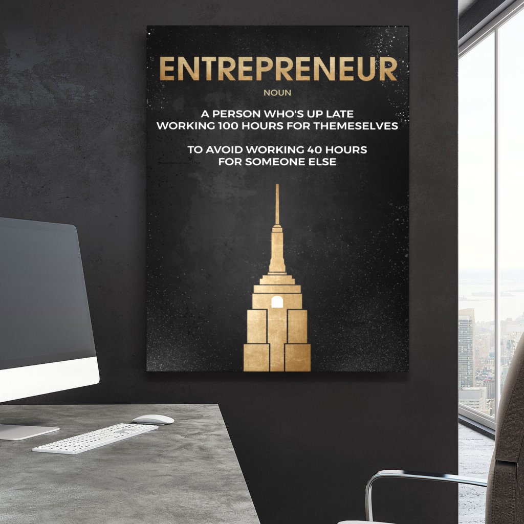 Empire State Entrepreneur canvas Art Printable Wall Art | Etsy
