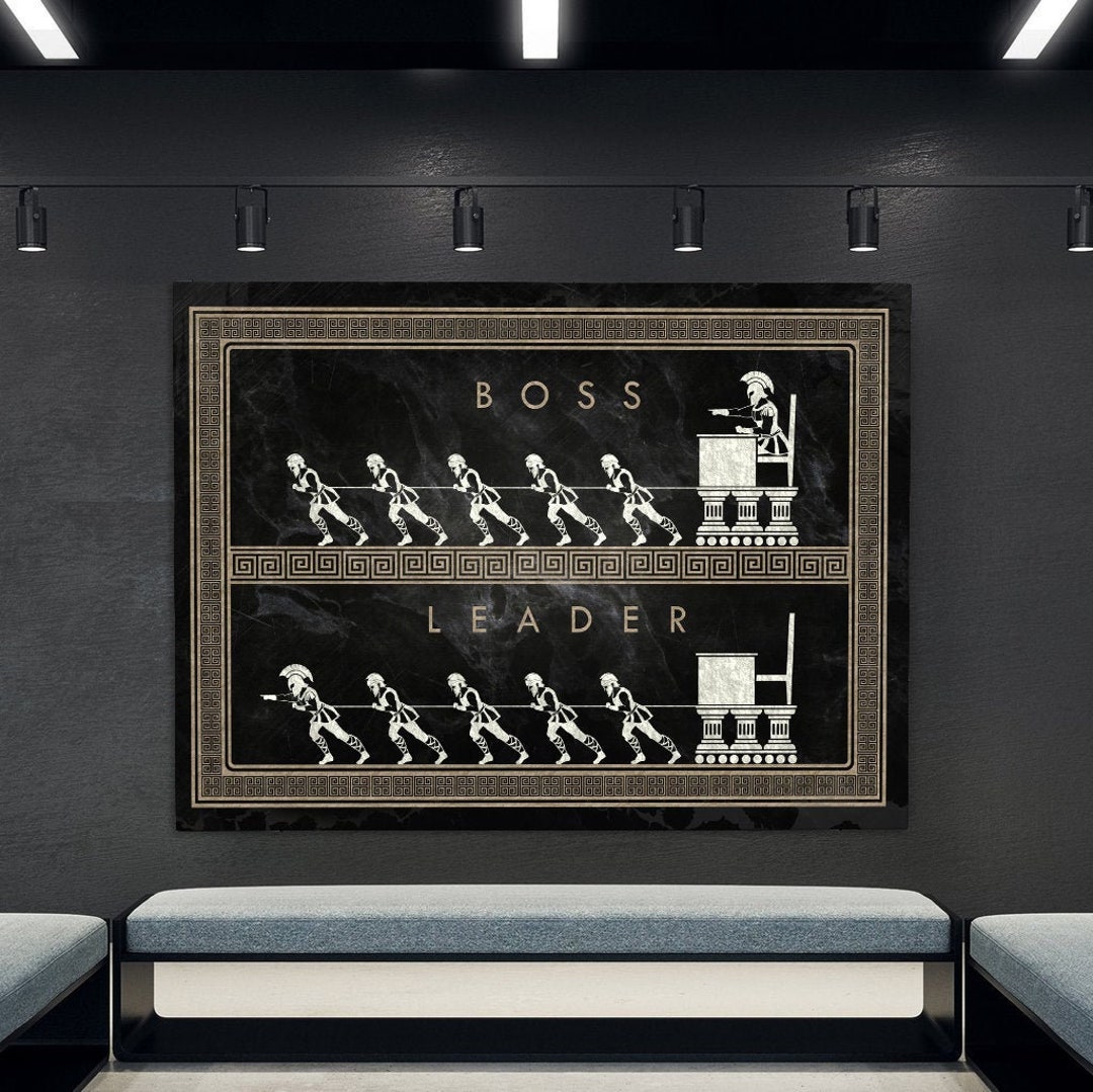 Inspirational Wall Art - Boss Versus Leader XIV - Motivational Poster ...