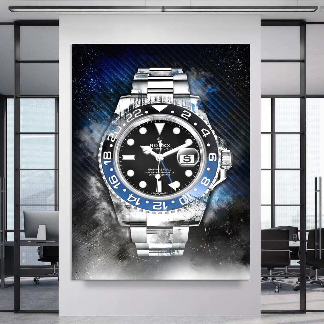 Rolex GMT Master XIV - Luxury Watch Artwork, Canvas Wall Art, Modern ...