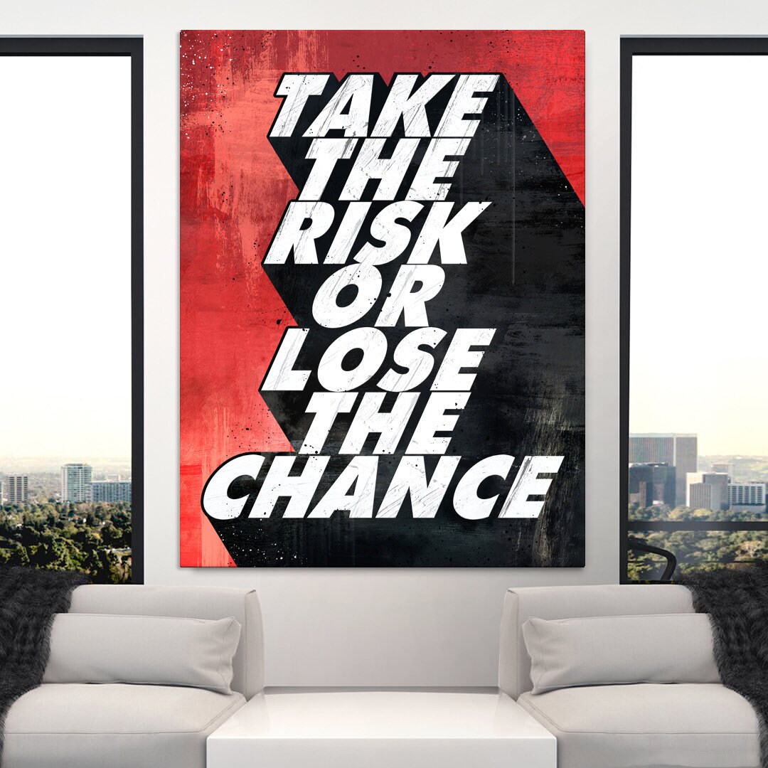 Inspirational Wall Art Take the Risk XIV Motivational Poster, Canvas ...