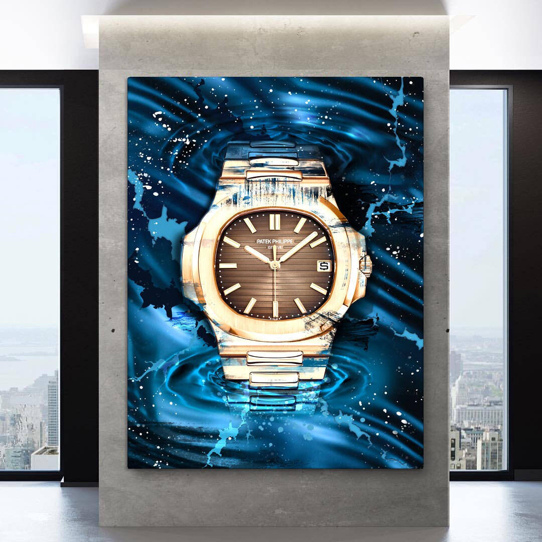 Patek Philippe Nautilus Gold X - Canvas Art, Printable Wall Art, Large ...