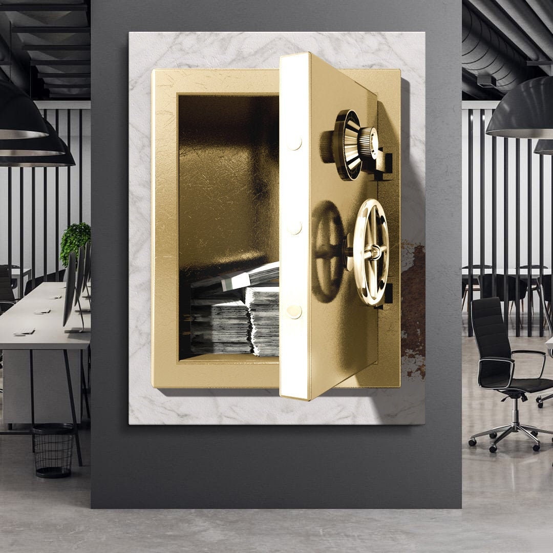 Safe Money Vault IV Canvas Wall Art Wall Prints Framed | Etsy