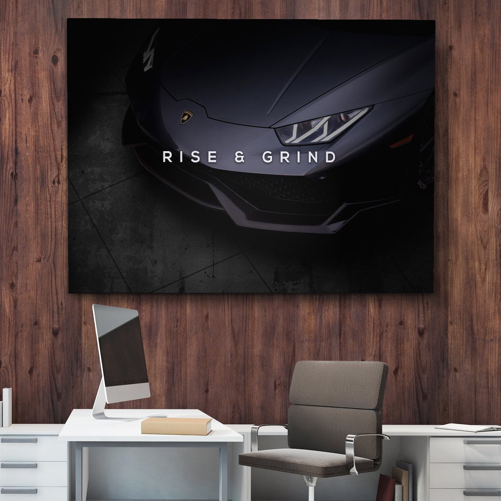 Lamborghini Rise And Grind II Canvas wall art Wall prints | Etsy