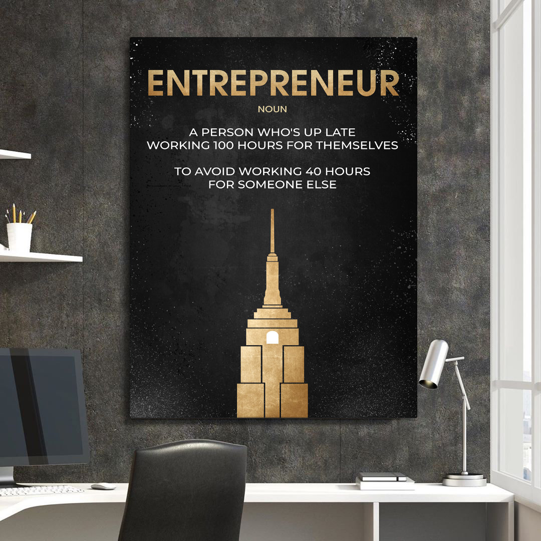Inspirational Wall Art Empire State Entrepreneur XIV | Etsy