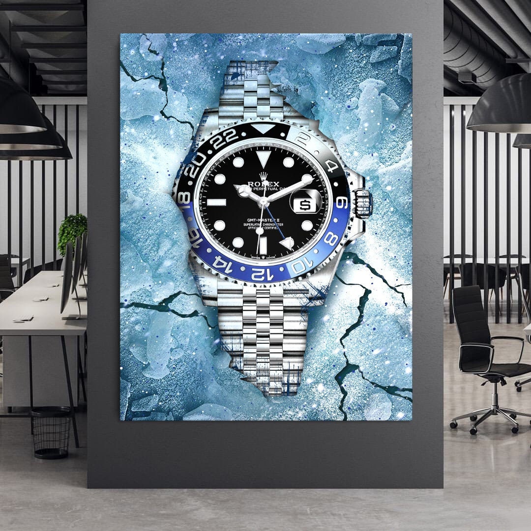 Rolex GMT Master XIV - Luxury Watch Artwork, Canvas Wall Art, Modern ...