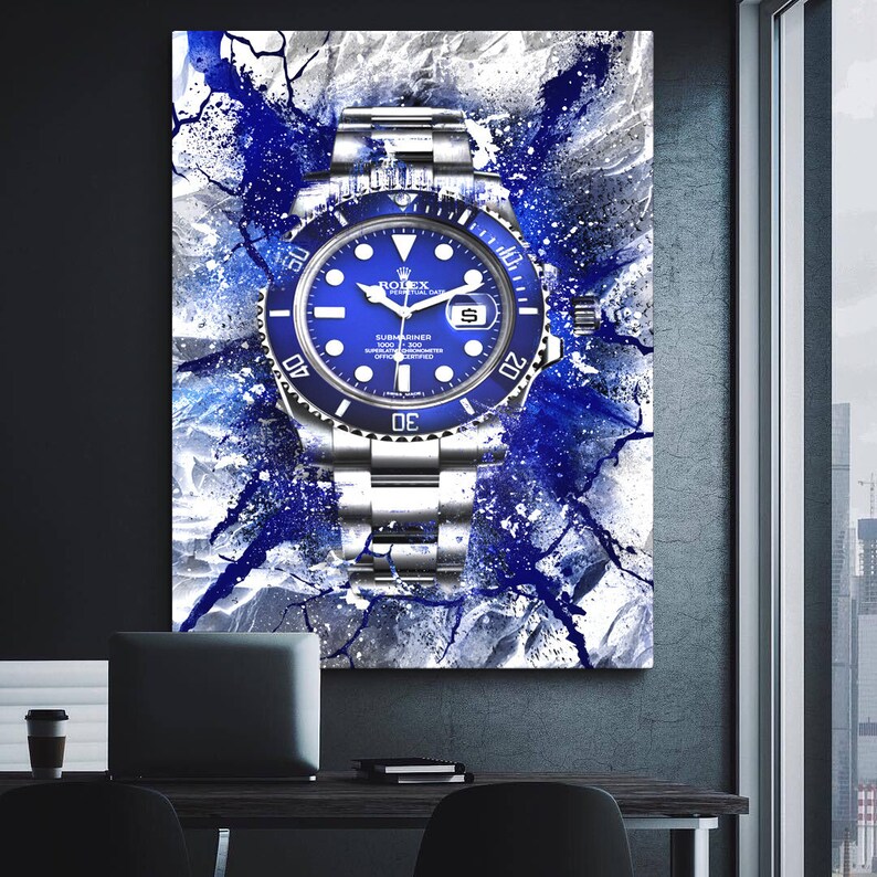 Rolex Submariner Canvas Art Printable Wall Art Large Wall - Etsy