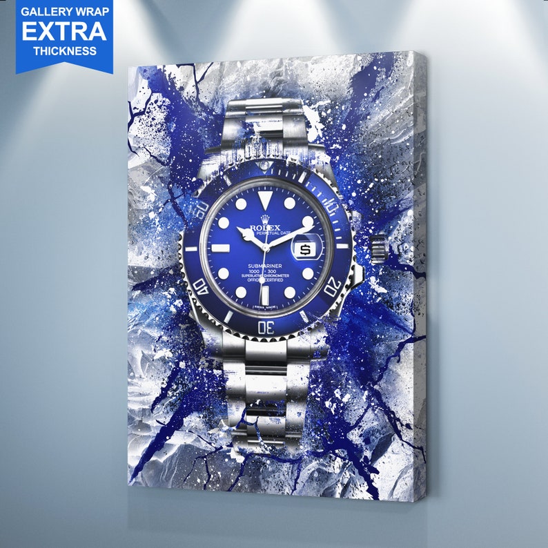 Rolex Submariner Canvas art Printable wall art large wall | Etsy