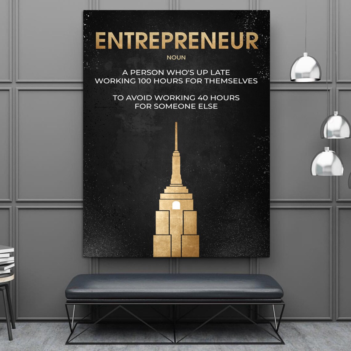Empire State Entrepreneur canvas Art Printable Wall Art | Etsy