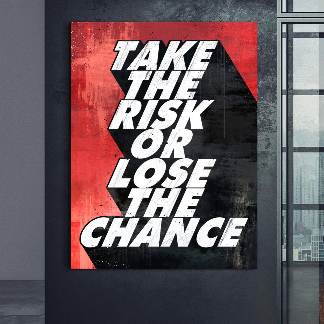Take the Risk IV Canvas Wall Art Wall Prints Framed Wall - Etsy
