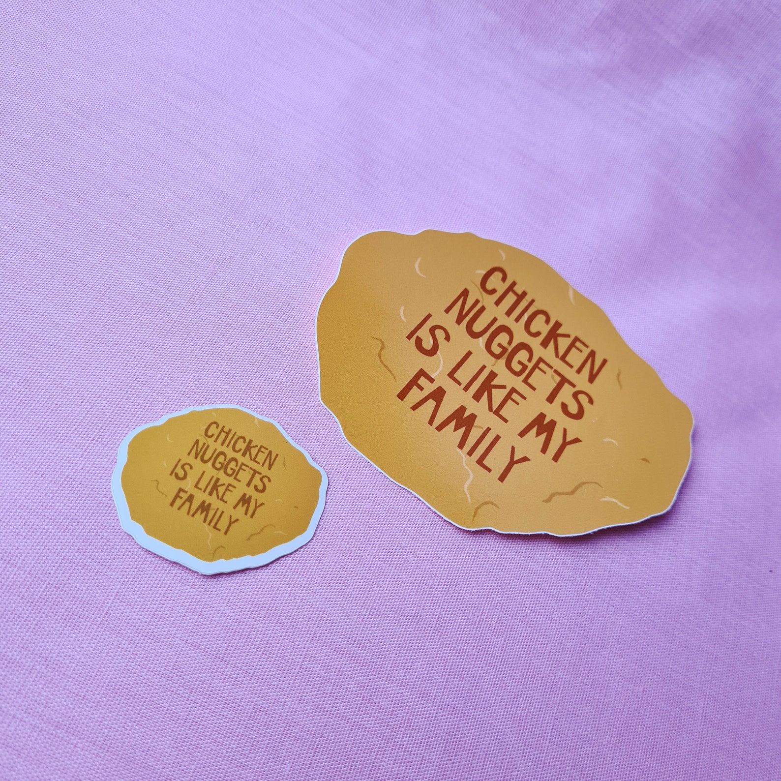 Chicken nuggets is like my family sticker | Etsy