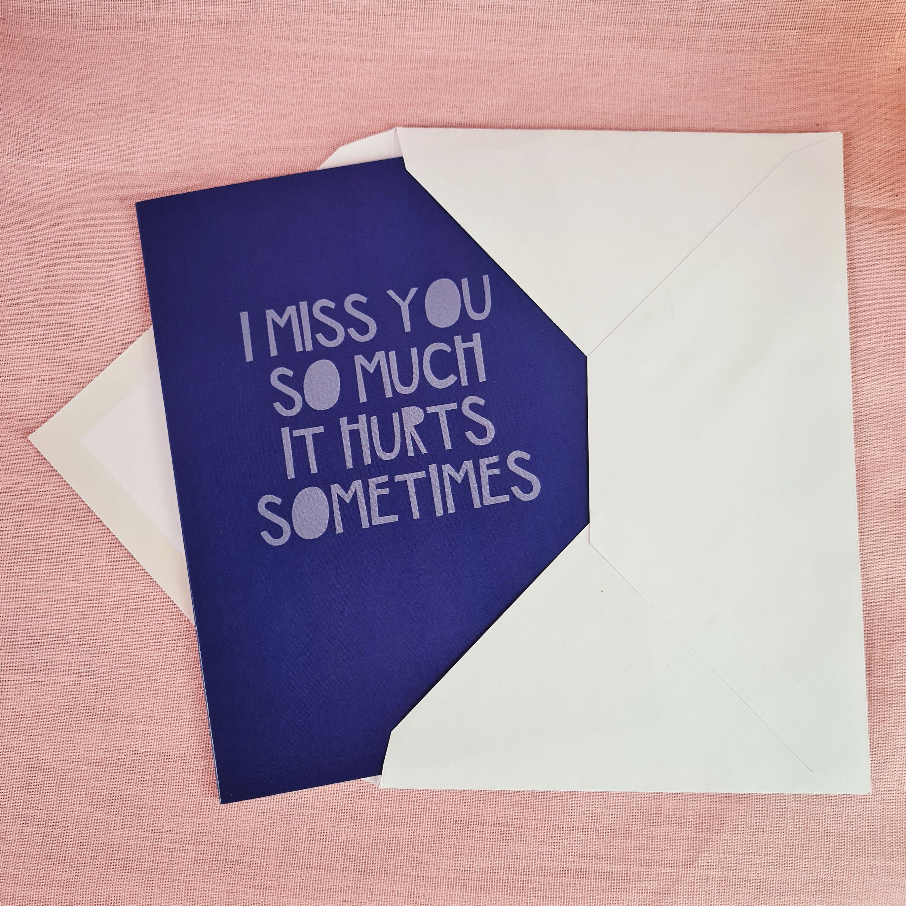 A6 Greetings Card I miss you so much It actually hurts Paper & Party ...