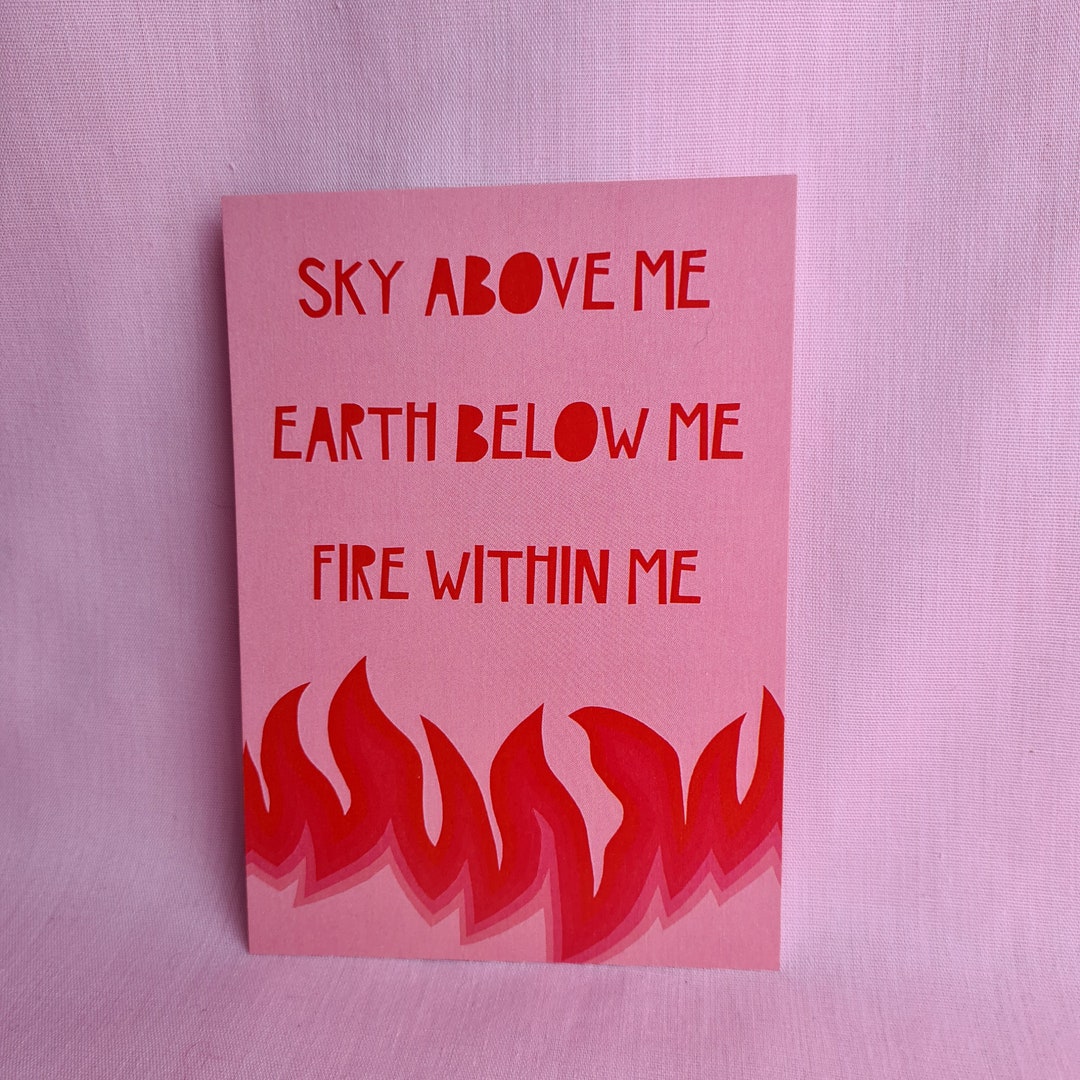 A6 fire within me print - Etsy Österreich