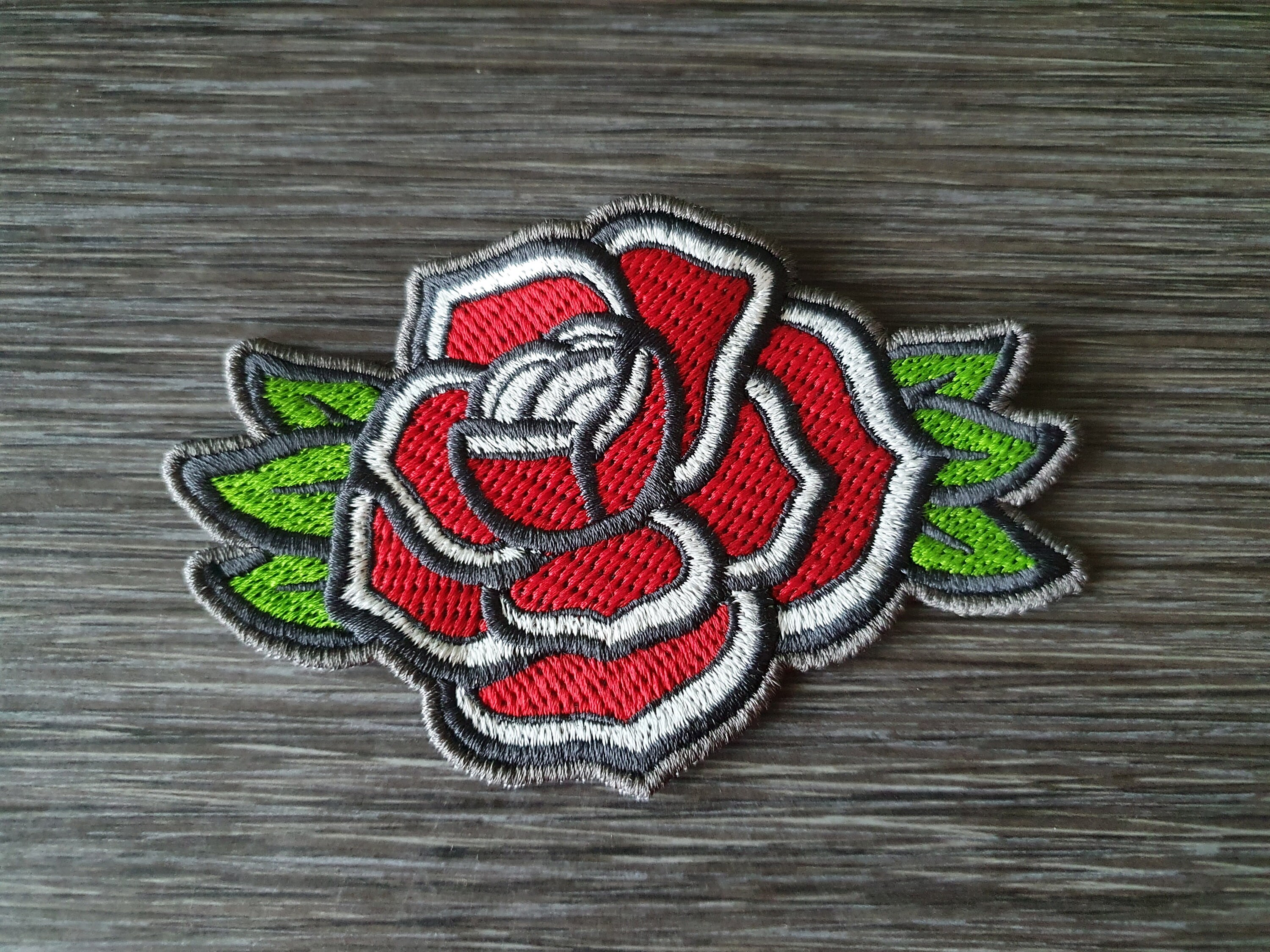 Red Rose Embroidery Design Rose Tattoo Patch Tattoo Style - Etsy UK