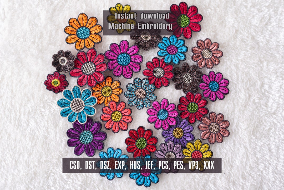 Cute Flower Embroidery Design, Instant Download, Machine Embroidery ...